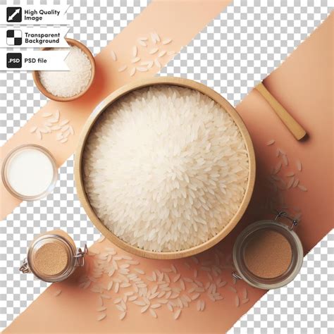 Premium PSD Psd Bowl Of Rice On Transparent Background