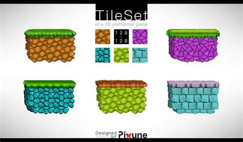 Side Scrolling Game Tilesets Game Art Tile Art Games