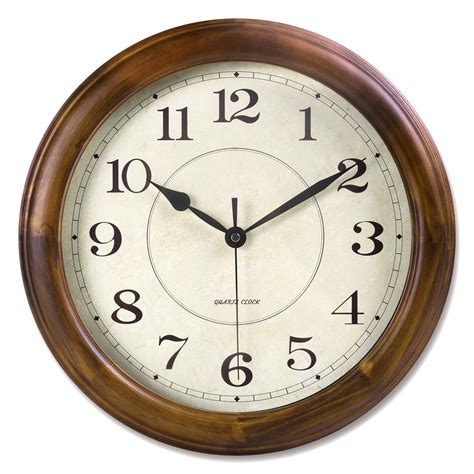 Buy Kesin Wall Clock Wood 14 Inch Silent Wall Clocks Large Decorative