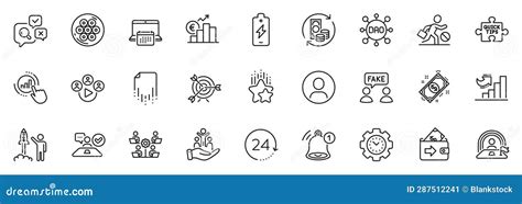 Pack Of Recovery Data Handout And Package Size Line Icons Pictogram