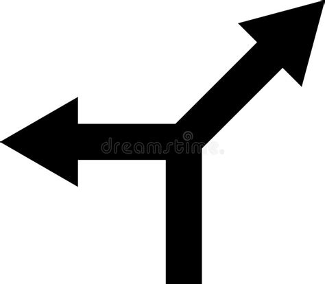 Way Direction Arrow Sign Decision Icon Way Multi Direction Road Sign