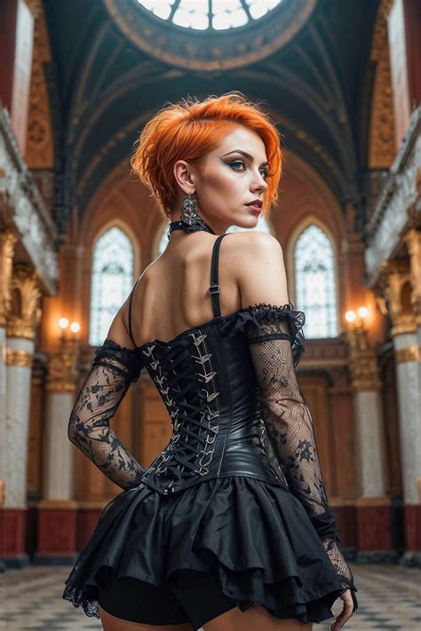 Gothic Redhead Girl By Bigbootybombshell On Deviantart