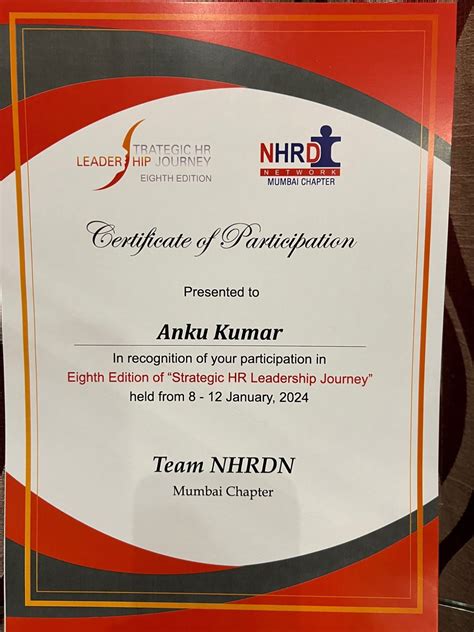Anku Kumar On Linkedin Thank You Nhrd And Ultratech For Giving Such A
