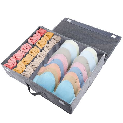Kqpoinw Underwear Socks Organizer With Lidfoldable Closet Storage