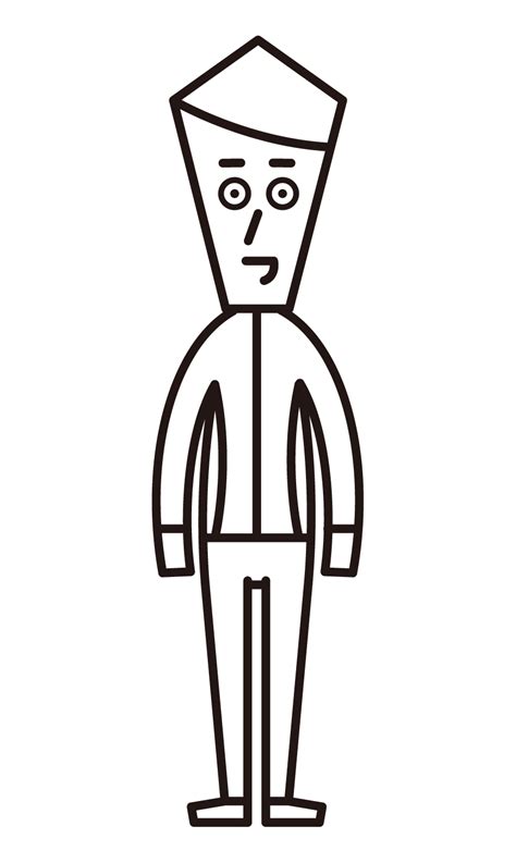 ジャージを着ている男子高校生・男子中学生のイラスト フリーイラスト素材集 Kukukeke