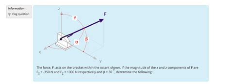 Solved Information P Flag Question The Force F Acts On The Chegg Com
