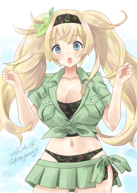 じょにぃ＠雑多垢 On Twitter ガンビーさん。（夏仕様） 艦これ版真剣お絵描き60分一本勝負20230604 ガンビア・ベイ