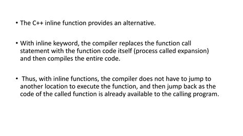 Inline Function In C Pptx
