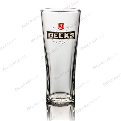 Becks Square Base Beer Glass Pint20oz Garagebar Limited