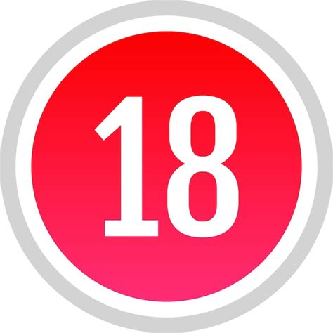Premium Vector Red Round Gradient Number Icons