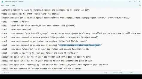 Django Hello World Made Easy 2022 Youtube