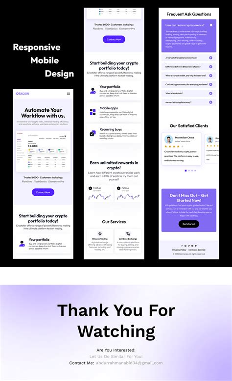 Crypto Dashboard Landing Page Design Behance