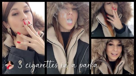 Smoking 3 Ciggies In My Soft Furry Parka Real Smoking Girl Clips4sale