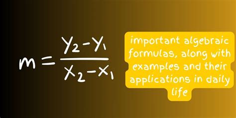 Important Algebraic Formulas Along With Examples And Their