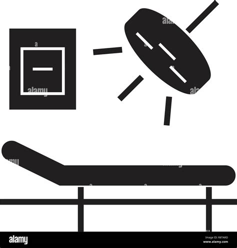 Surgery Room Black Vector Concept Icon Surgery Room Flat Illustration