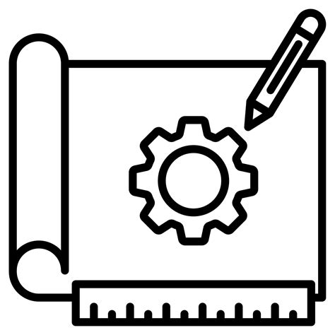 Engineering Design Icon Line Vector Illustration 39885556 Vector Art At
