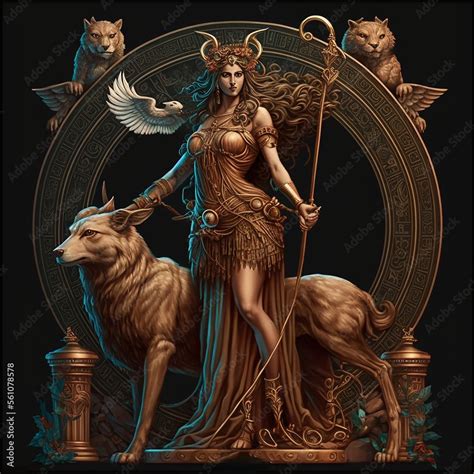 Greek Mythology Ancient Greek Goddess Artemis Created With