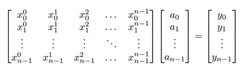 Monomial Interpolation In Numpy Fitting An Polynomial Into Data Points