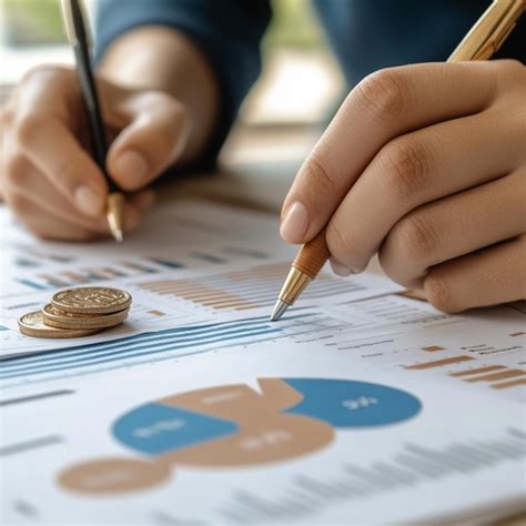 A Person Creating A Visual Financial Plan With Charts And Graphs To