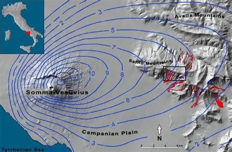 26 Total Ash Fall Isopach Map Of Area Surrounding Somma Vesuvius De Download Scientific