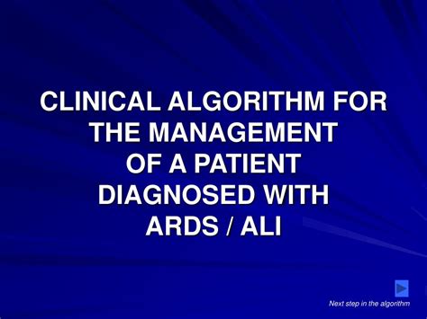 Ppt Clinical Algorithm For The Management Of A Patient Diagnosed With Ards Ali Powerpoint