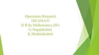 Or Graphical Method Simplex Method PPT