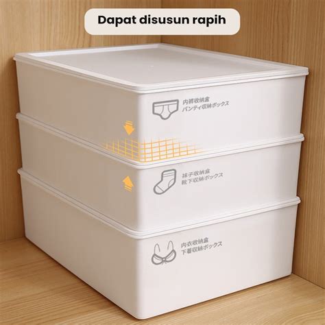 Jual YH KOTAK PEMBATAS LACI PAKAIAN DALAM STORAGE BOX UNDERWEAR KOTAK
