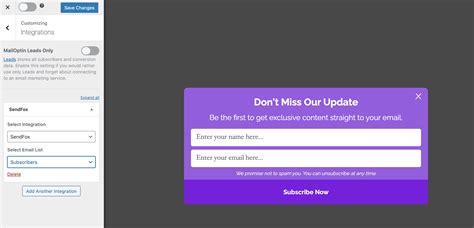 how to create sendfox email signup forms in wordpress
