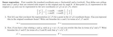 Solved Linear Regression First Consider The Standard Chegg