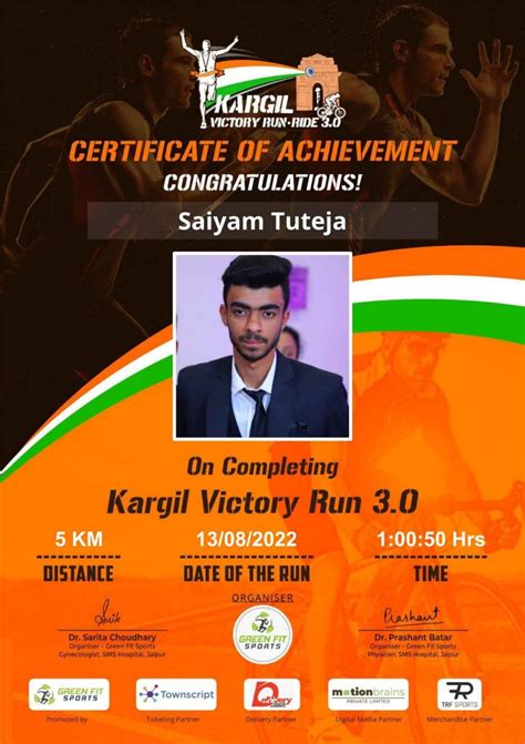Saiyam Tuteja On Linkedin Kargilvictoryrun Healthmatters