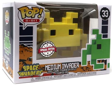 Medium Invader Space Invaders Pop Vinyl 8 Bit Series Funko Yellow
