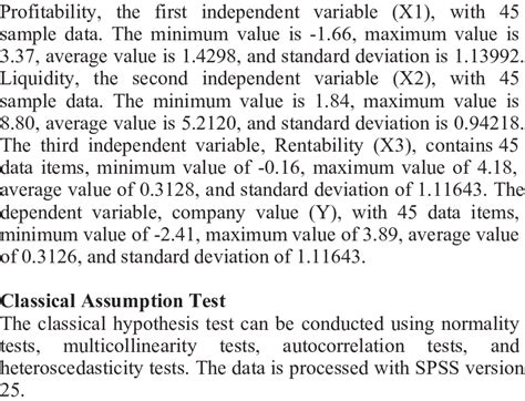 Descriptive Statistics After Ln Download Scientific Diagram