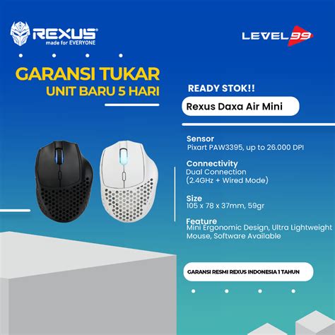 Jual Mouse Wireless Gaming Rexus Pro Daxa Air Mini Shopee Indonesia