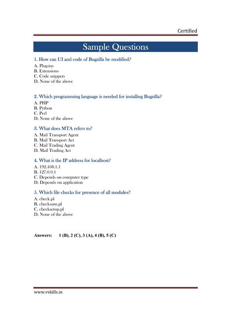 bugzilla testing certification pdf