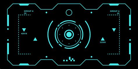 Hud 미래 지향적인 디스플레이와 디테일이 돋보이는 디테일 공상 과학 모니터 화면 현대 배경에 대한 벡터 그림입니다 첨단 사용자 인터페이스 Brand Name Video