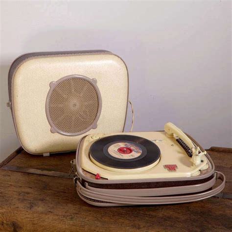Tourne disque Teppaz O range Metalic Les objets vintages de déco