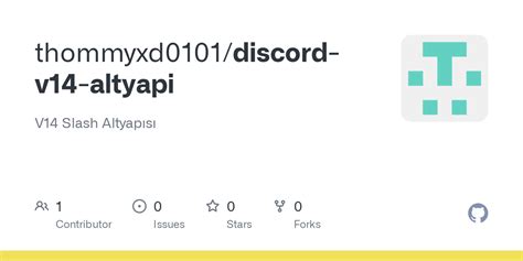 Github Thommyxd0101discord V14 Altyapi V14 Slash Altyapısı