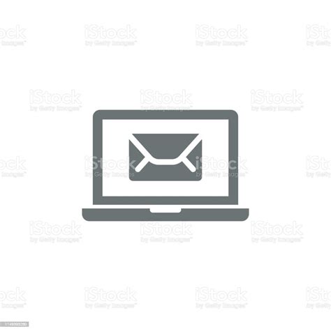 메일 아이콘이 있는 랩톱 0명에 대한 스톡 벡터 아트 및 기타 이미지 0명 개념 개념 기호 Istock