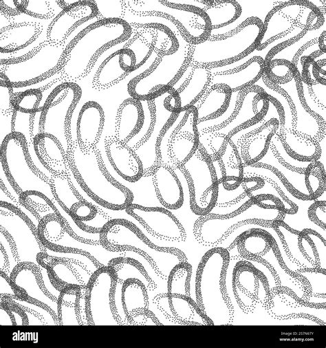 Hand Drawn Dotted Texture White Black Abstract Seamless Pattern Vector Abstract Stippled Weird