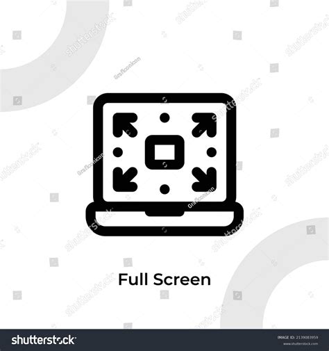 Maximize Full Screen Icon Outline Style Stock Vector Royalty Free 2139083959 Shutterstock