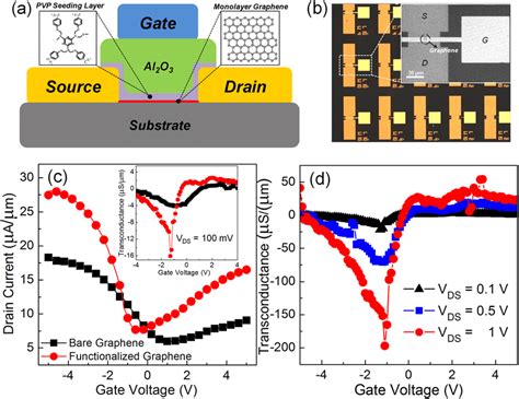 A Schematic Diagram Showing Top Gate Graphene Fet Structure With