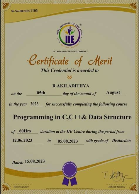 Completed A Comprehensive Course In Cc Programming And Data