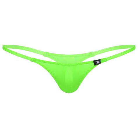 Sxiwei Mens Mesh Sheer See Through Low Rise G String T Back Micro Mini