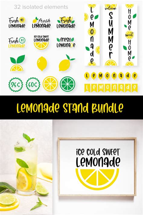 Lemonade Stand Svg Bundle Summer And Lemon Cut Files