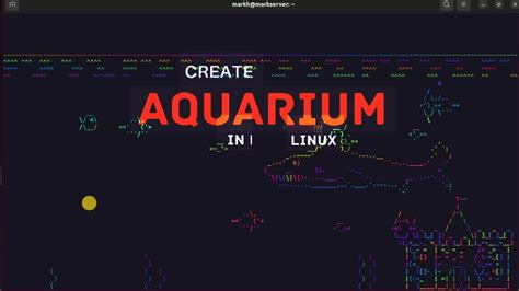 how to use asciiquarium for aquarium like animation effects in linux terminal youtube