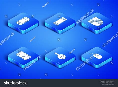 Set Computer Mouse Portable Video Game Stock Vector Royalty Free Shutterstock