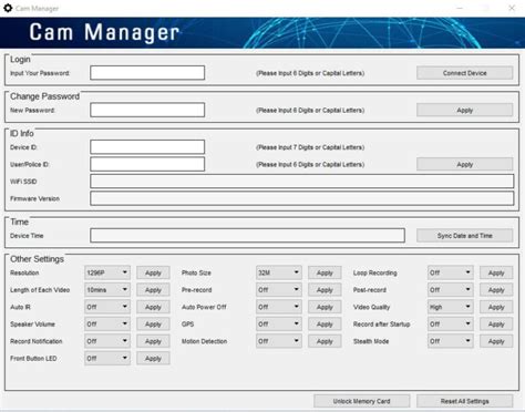 Cam Manager For Body Camera SPIKECAM BODY WORN CAMERA