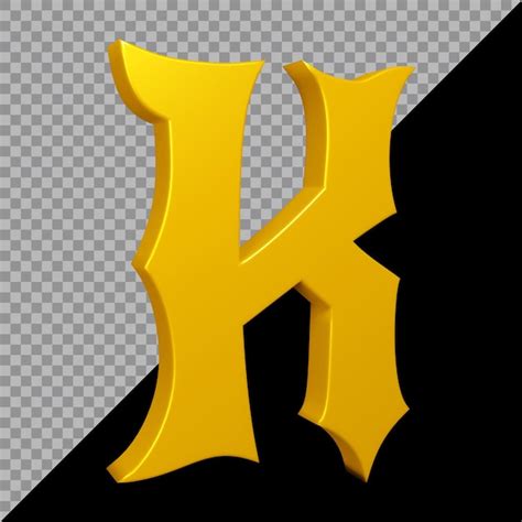 Premium PSD D Rendering Of Alphabet Letter K