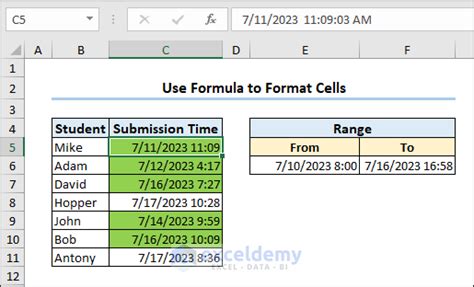 Excel Change Color If Time Is In Range 3 Suitable Ways ExcelDemy