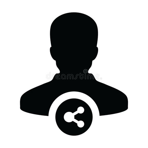 Technology Icon Vector Male Person User With Computer Monitor Screen